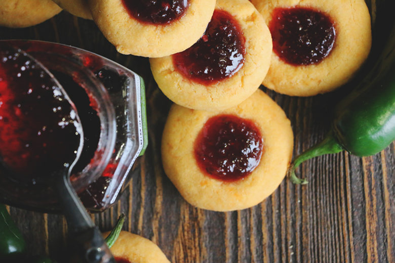 Savoury Cheddar Jalapeno & Cranberry Thumbprint Cookies - Lepp Farm Market