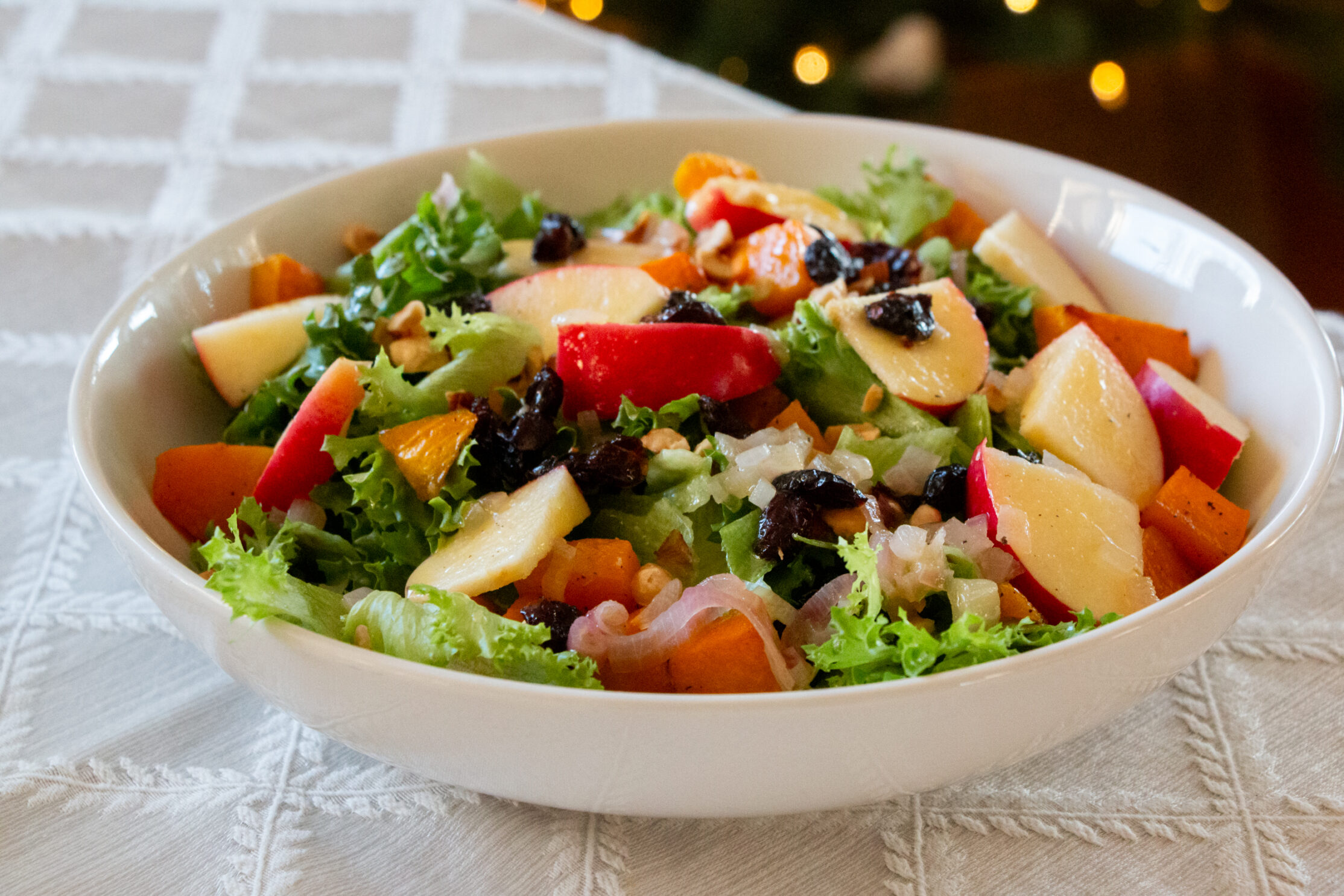Roasted Butternut Squash Salad with Warm Apple Cider Vinaigrette - Lepp ...